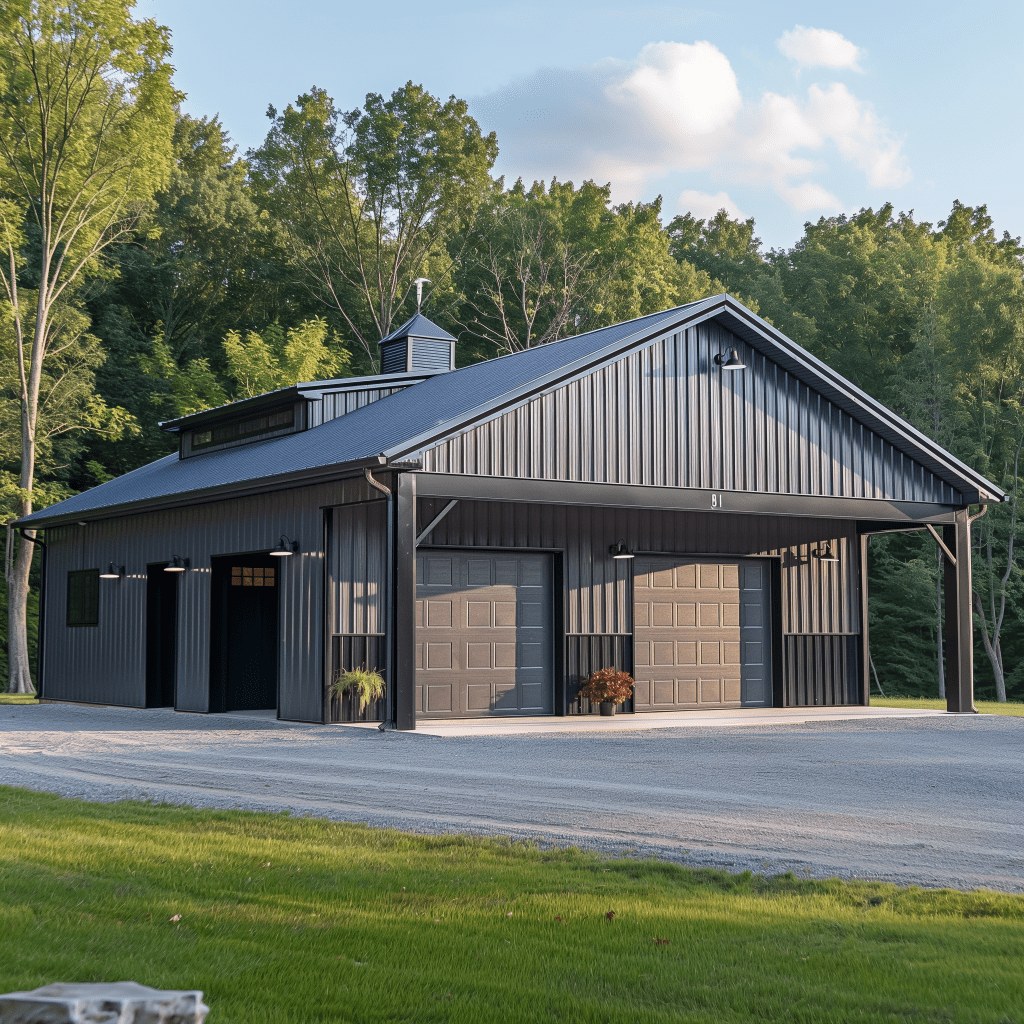 Custom Metal Garage Workshop Structure Prefab Kit - Steel Built Direct